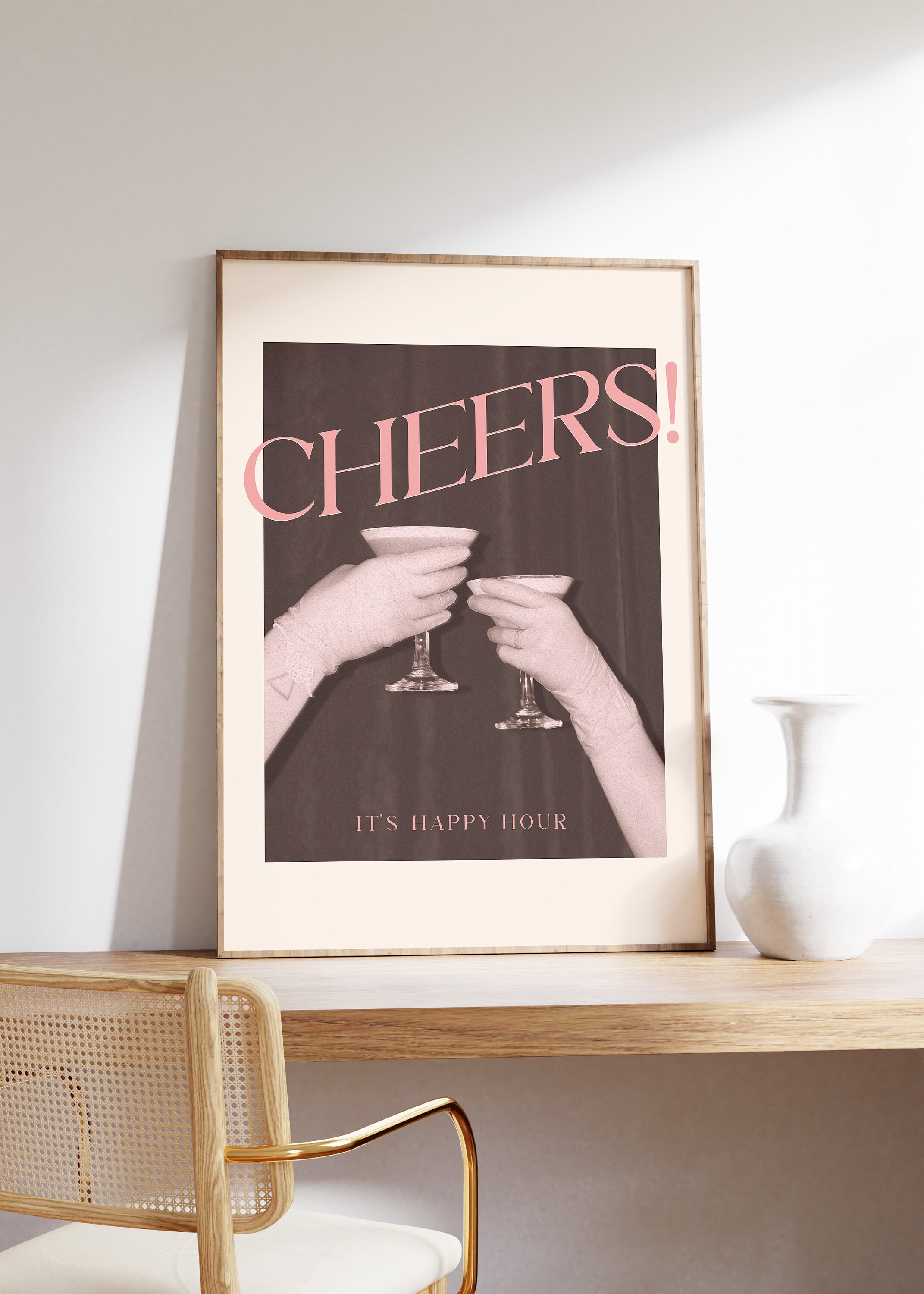 Cheers Poster Digital Download Poster Trendy Bar Cart - Etsy