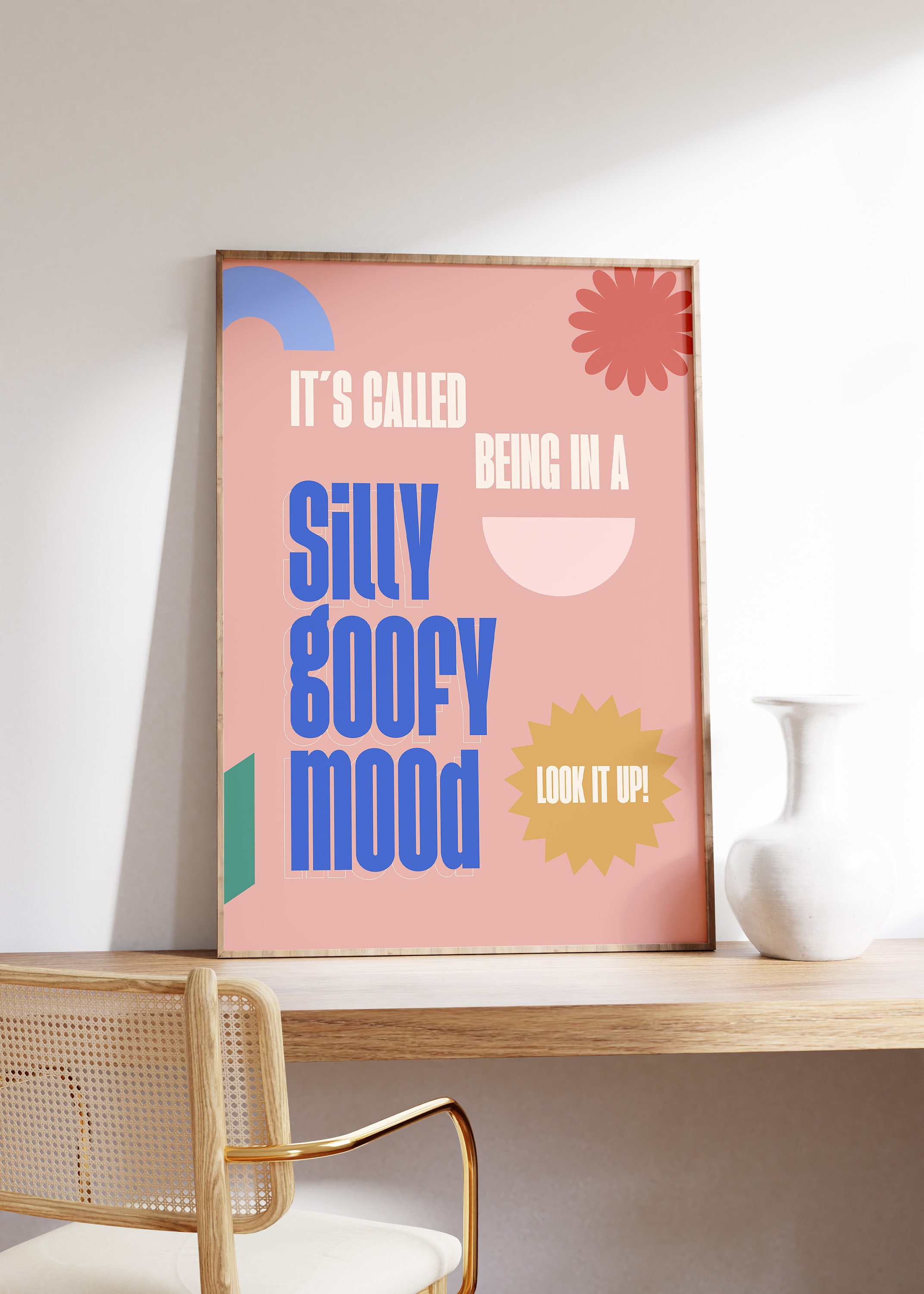 Silly Goofy Mood Poster Digital Download Grainy Retro Wall - Etsy