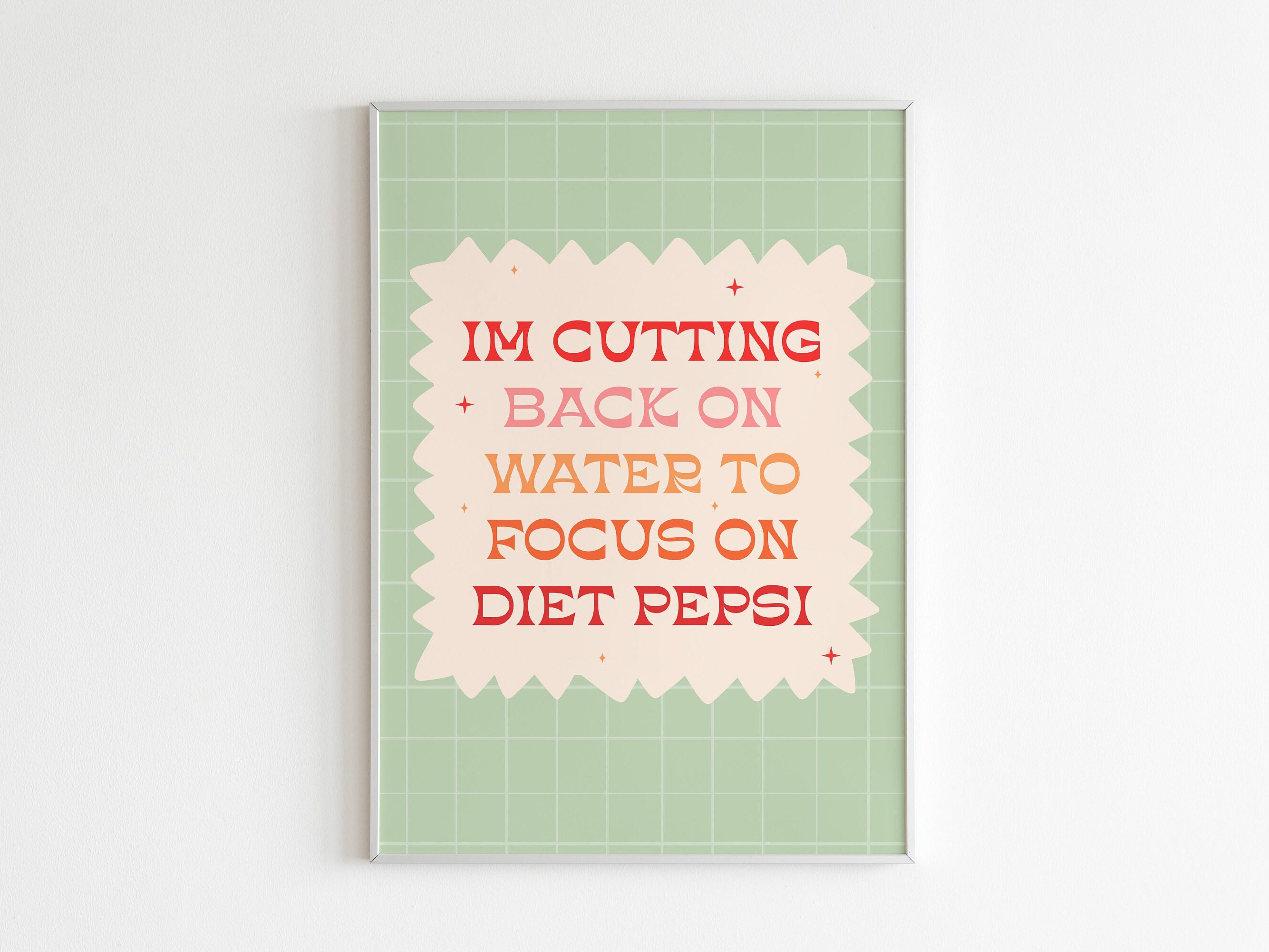Diet Pepsi Poster Digital Download Preppy Girl Dorm Poster - Etsy