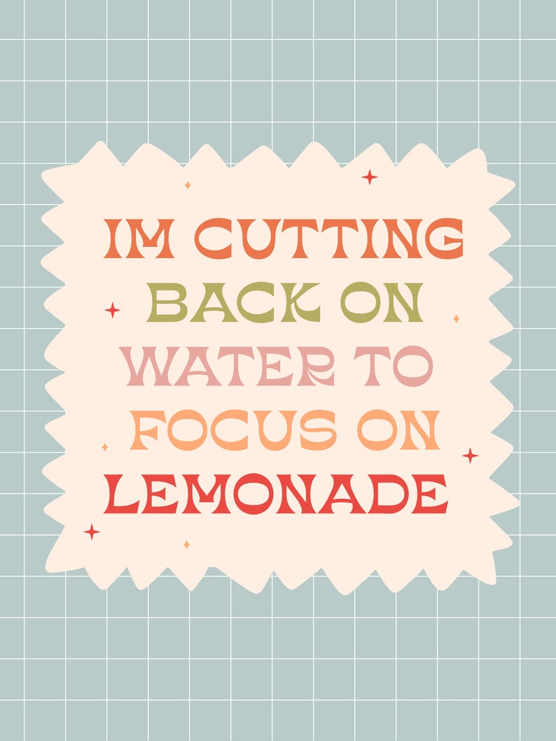Lemonade Lover Poster | Digital Download Print, Maximalist Wall Art ...
