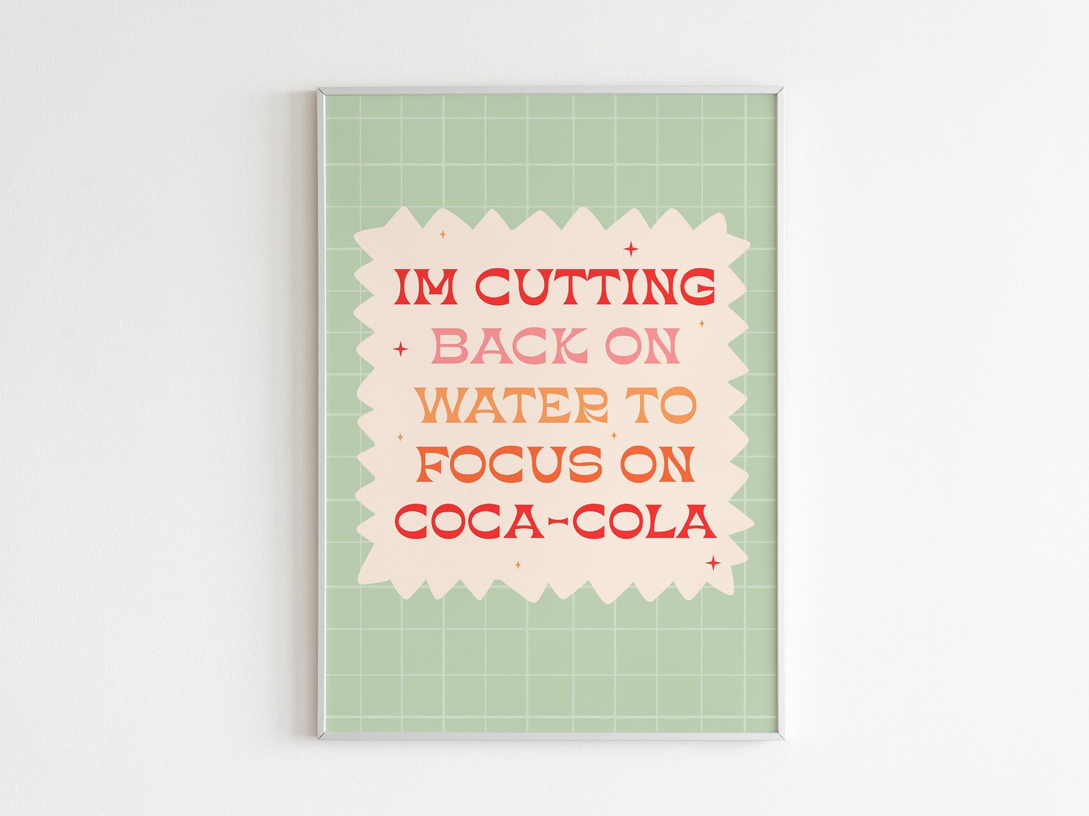 Coca-cola Poster | Digital Download, Wall Print, Retro Diet Coke Art ...