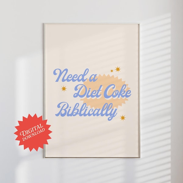 Preppy Diet Coke Art - Etsy