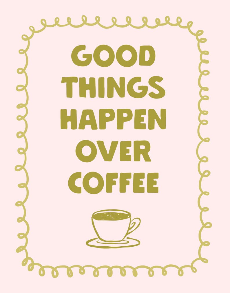 Over Coffee Poster | Digital Download, Digital Wall Art, Coffee Poster ...