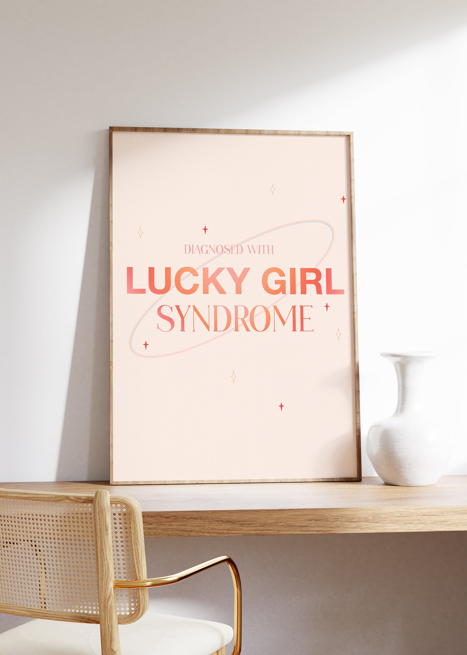 Lucky Girl Poster | Lucky Girl Syndrome, I'm so Lucky Print ...