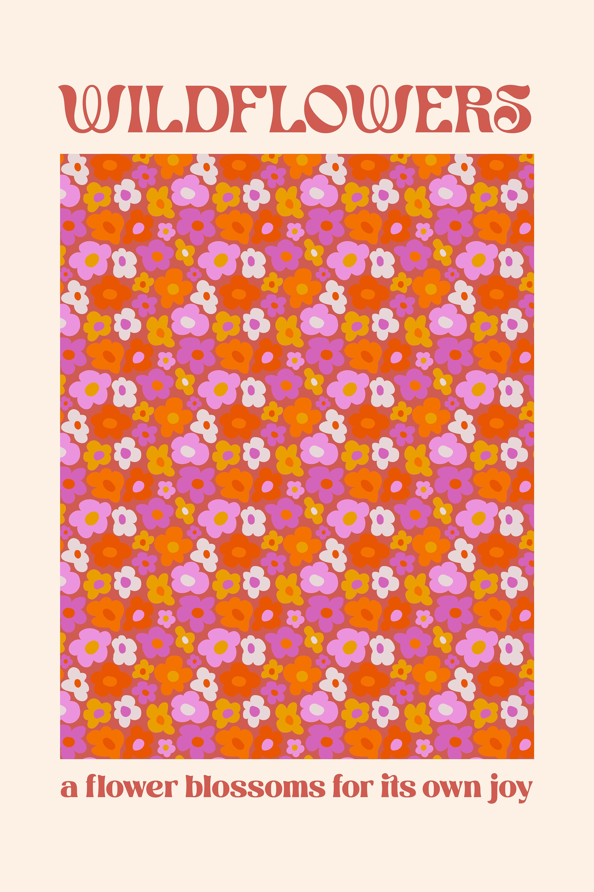 Red Wildflowers Poster Digital Download, Wildflower Printable Art ...