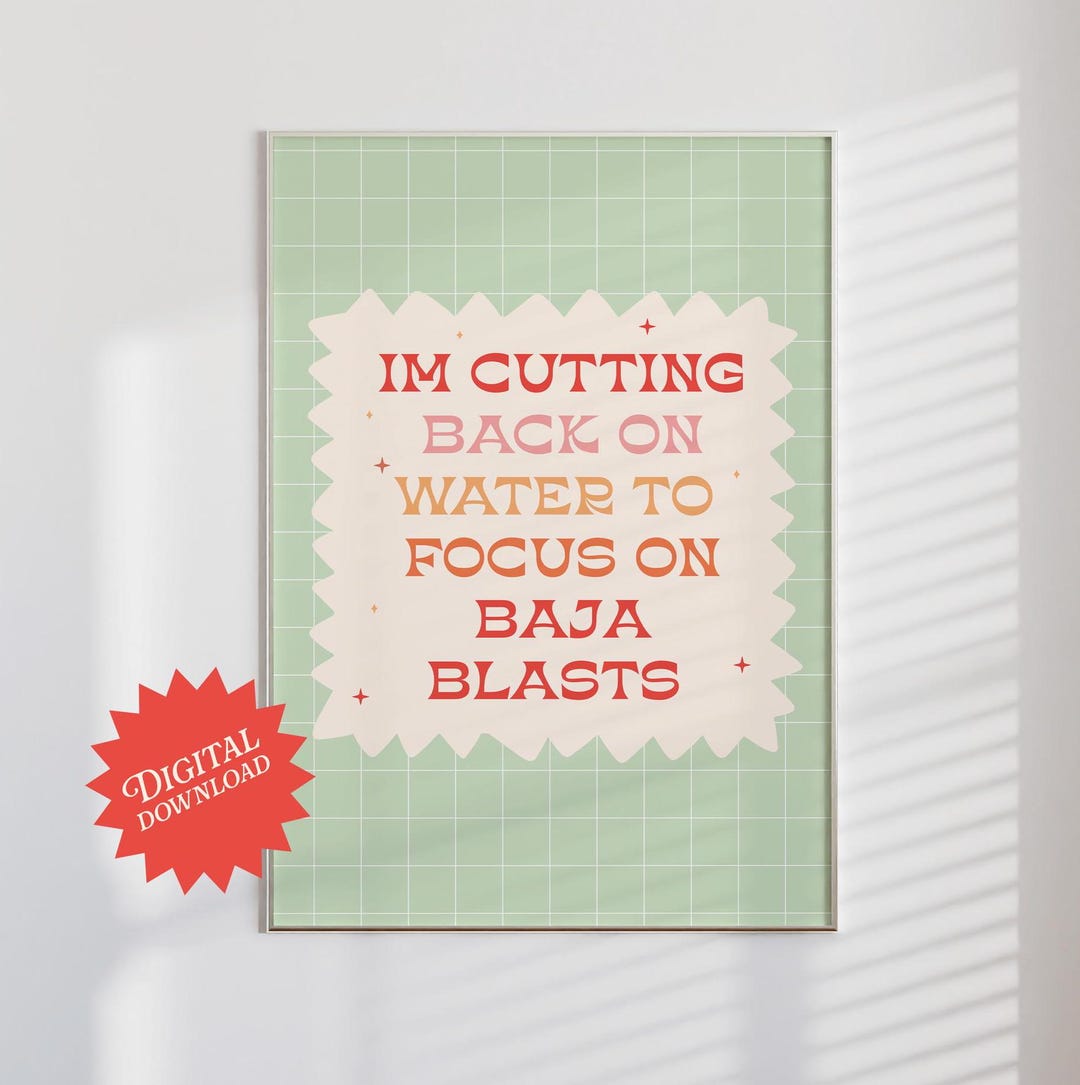 Blue Blast Poster | Digital Download, Digital Wall Art, Bar Cart Prints ...