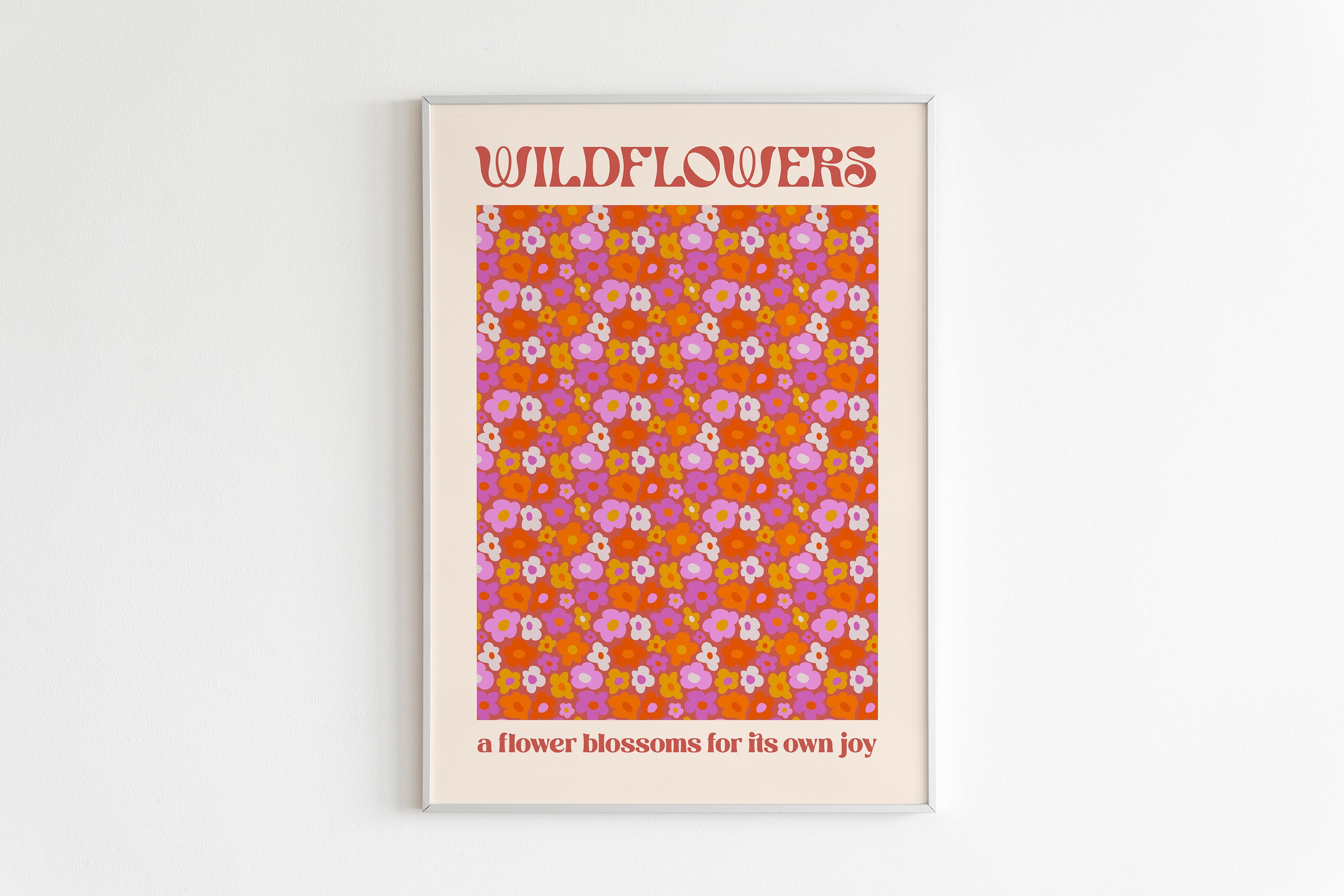 Red Wildflowers Poster Digital Download, Wildflower Printable Art ...