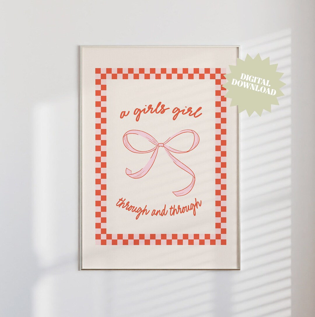 Girls Girl Poster | Digital Download, Digital Poster, Printable Wall ...