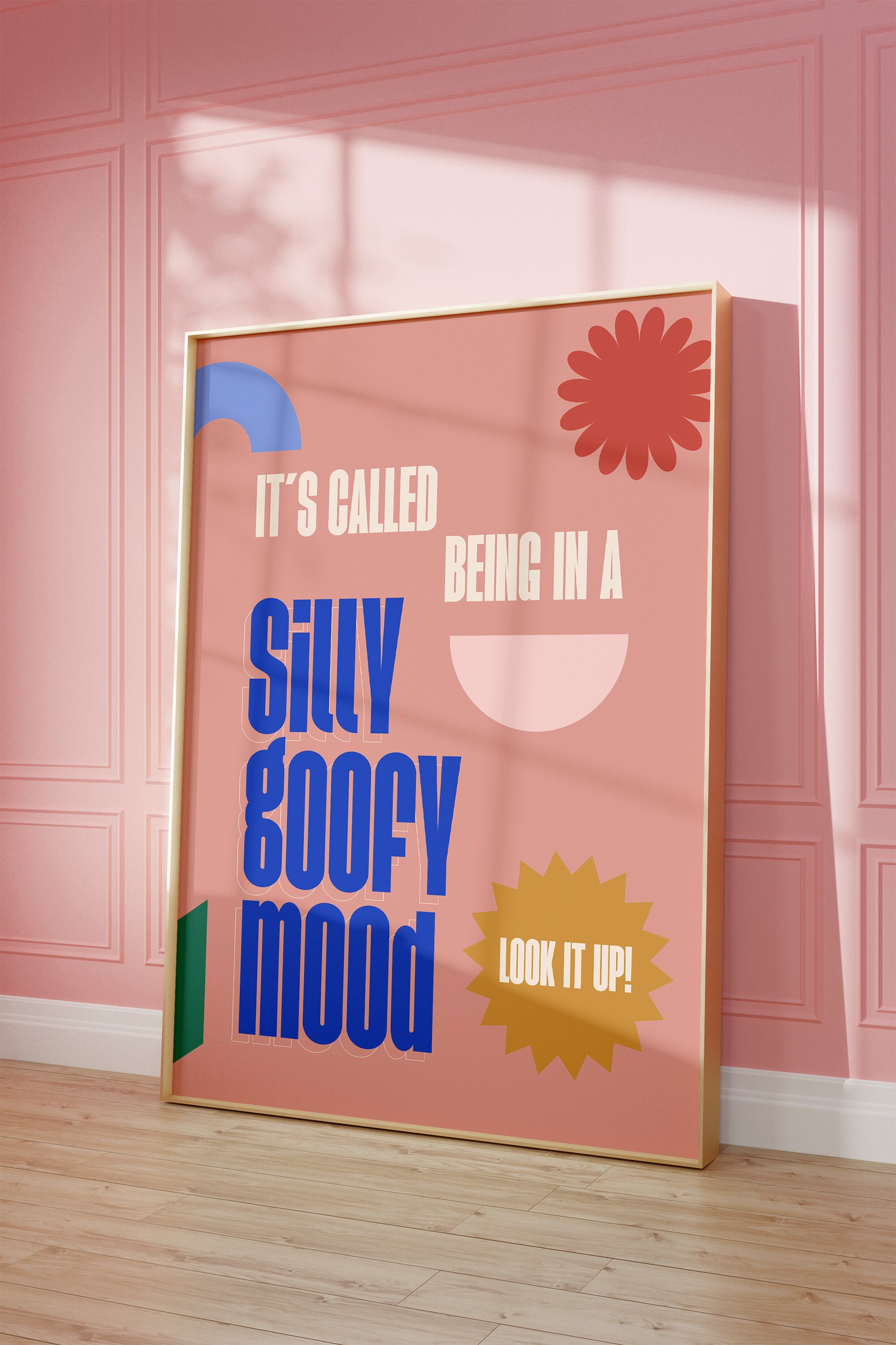 Silly Goofy Mood Poster | Digital Download, Grainy Retro Wall Art ...