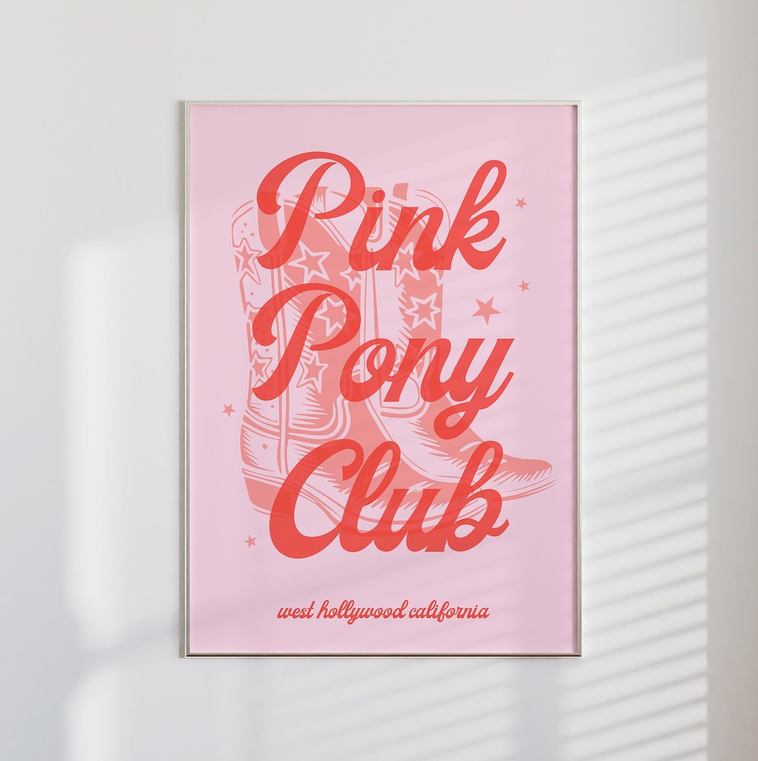 Pink Pony Club Print | Matte Vertical Poster, Queer Art, Lesbian Art ...