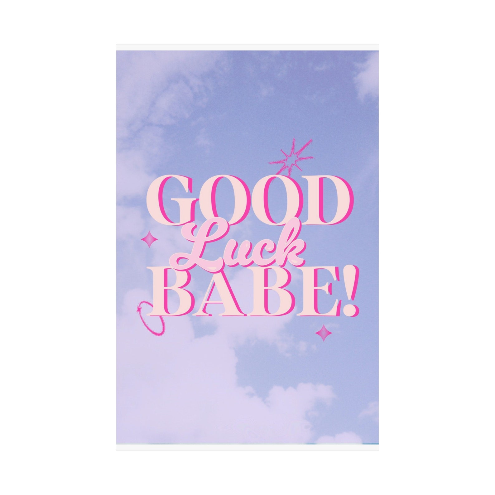 Good Luck Babe Print Matte Poster, Y2k Wall Art, Y2k Poster, Downtown ...