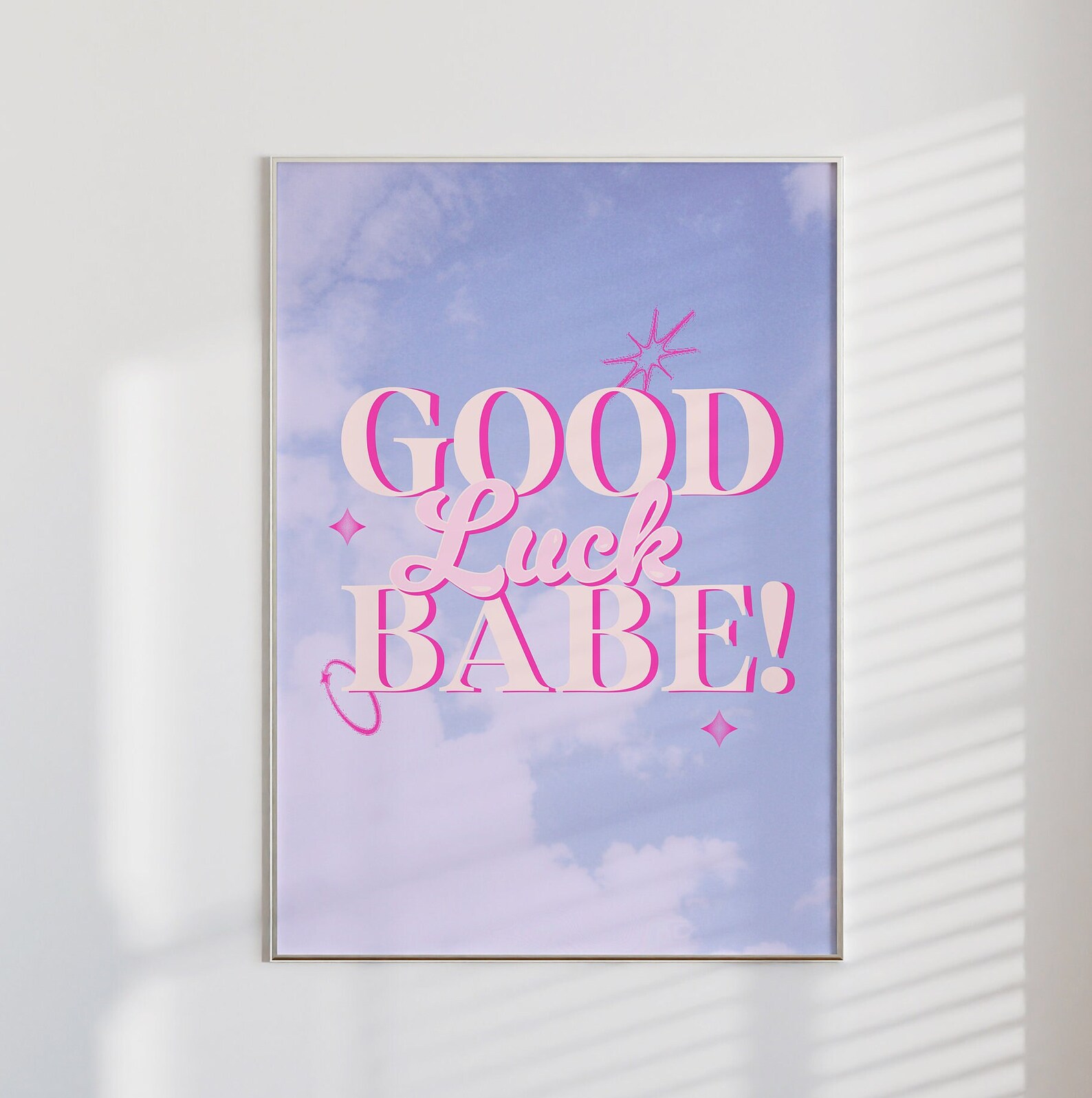 Good Luck Babe Print | Matte Poster, Y2k Wall Art, Y2k Poster, Downtown ...