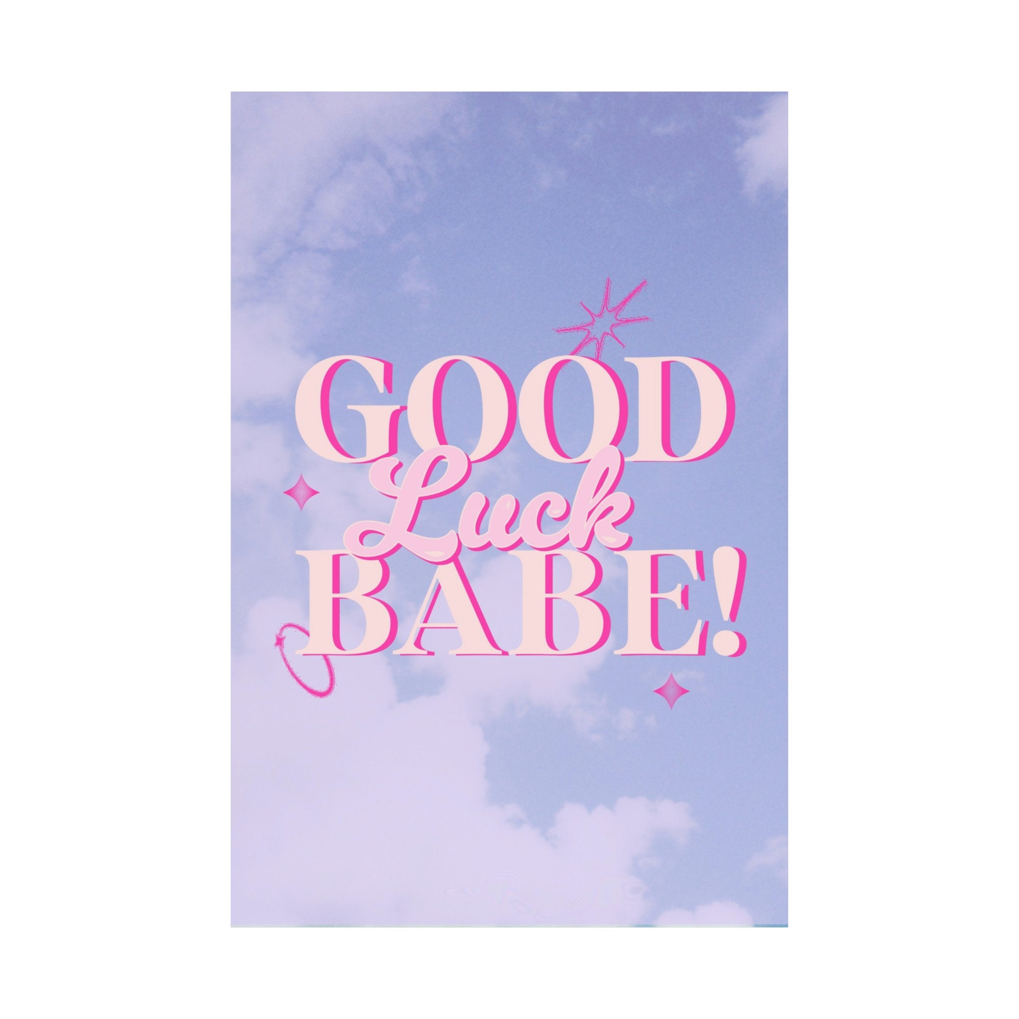Good Luck Babe Print Matte Poster, Y2k Wall Art, Y2k Poster, Downtown ...