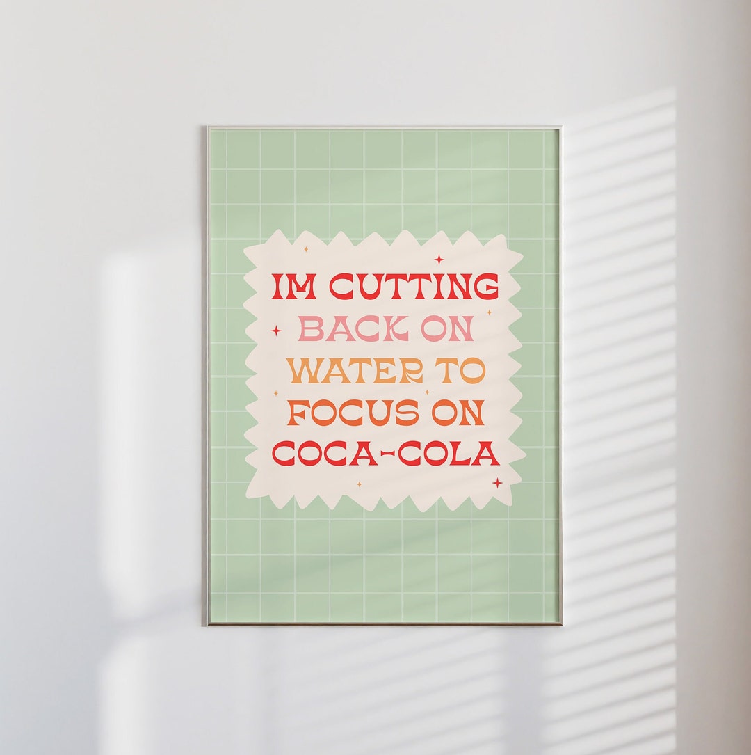 Coca-cola Print Matte Vertical Posters, Preppy Dorm Poster, Green Retro ...