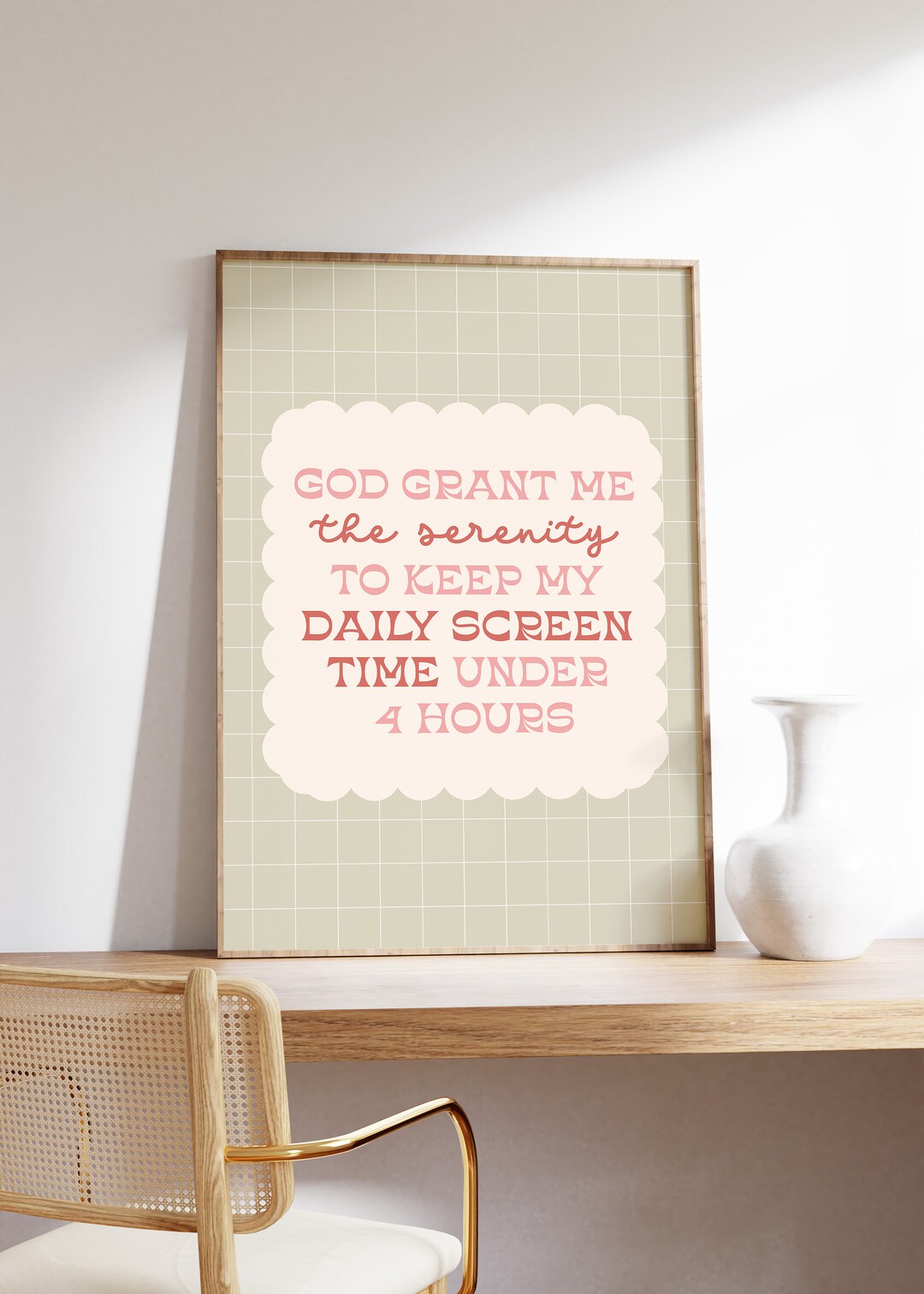 Screen Time Print | Matte Vertical Posters, Retro Type Wall Print ...