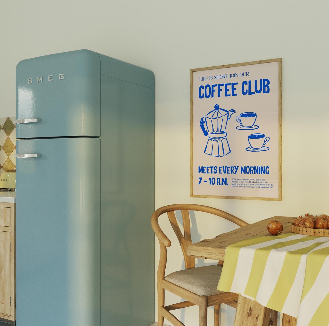 Morning Coffee Club Print | Matte Poster, Coffee Poster, Coffee Bar ...