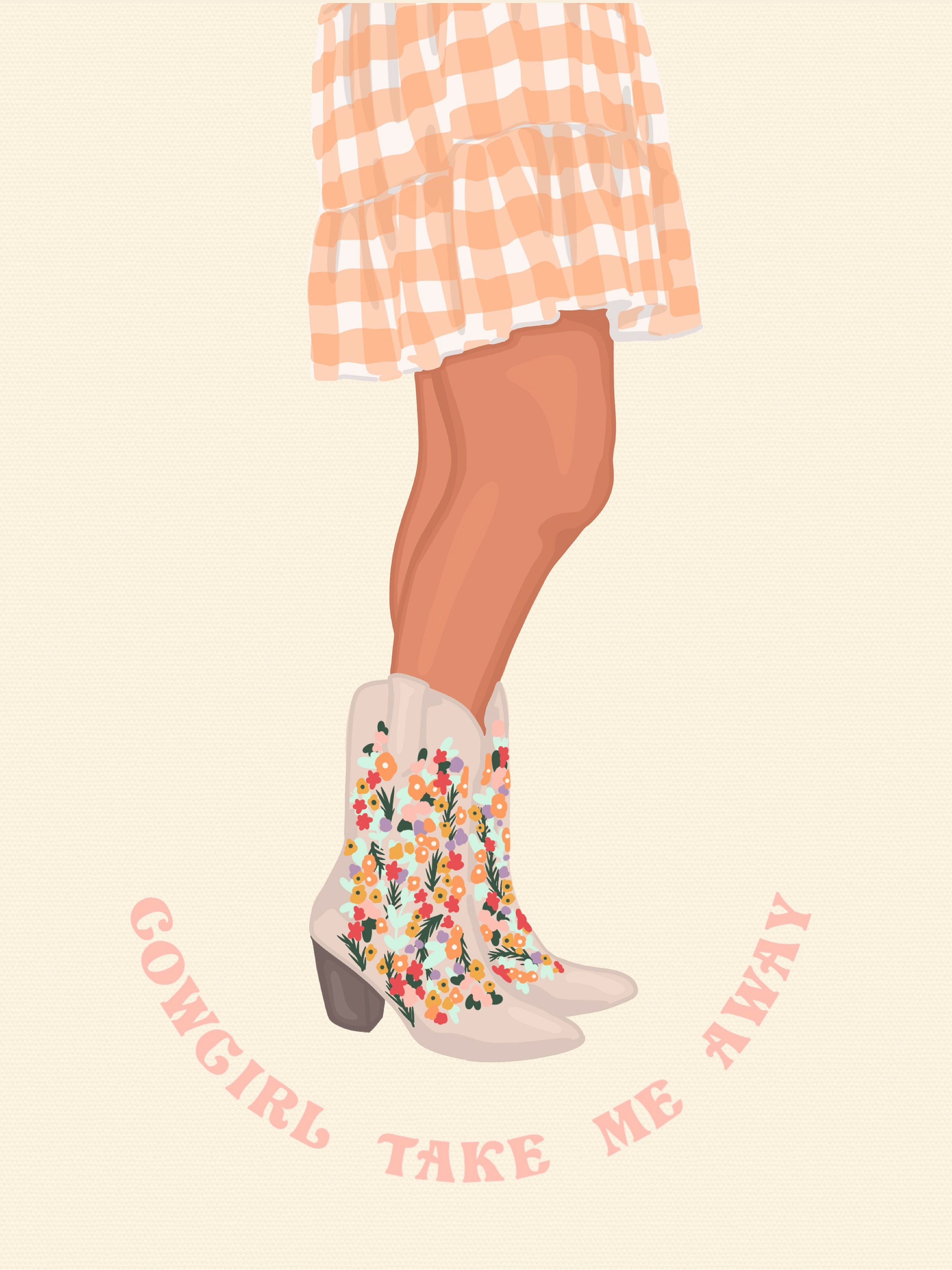 Glitter Cowgirl Boots Retro Cowboy Printable Wall Art Cow - Etsy