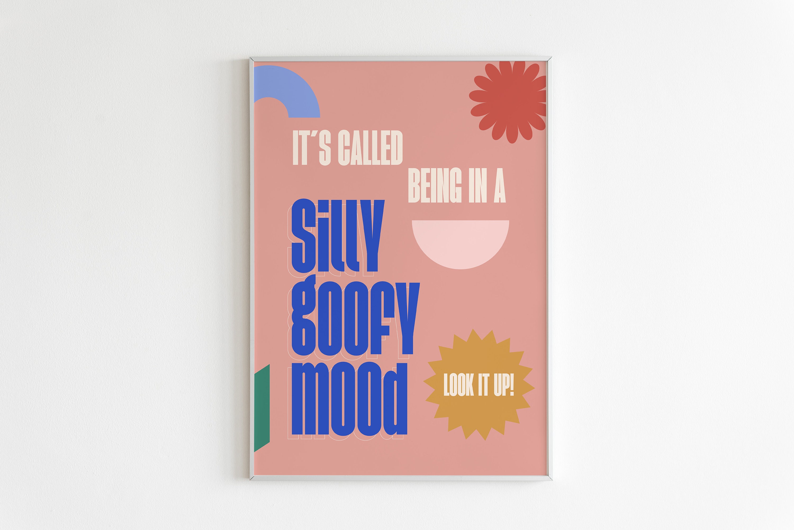 Silly Goofy Mood Poster Digital Download Grainy Retro Wall - Etsy