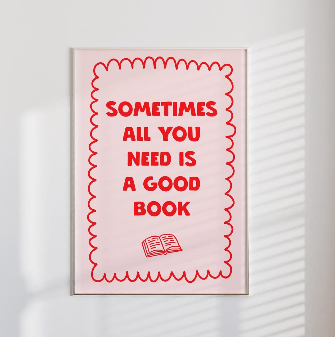 Good Book Print | Matte Vertical Print, Dopamine Decor, Gift for ...