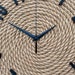 Rustic Wooden Wall Clock - Handcrafted With 8mm Jute Rope & Silent ...