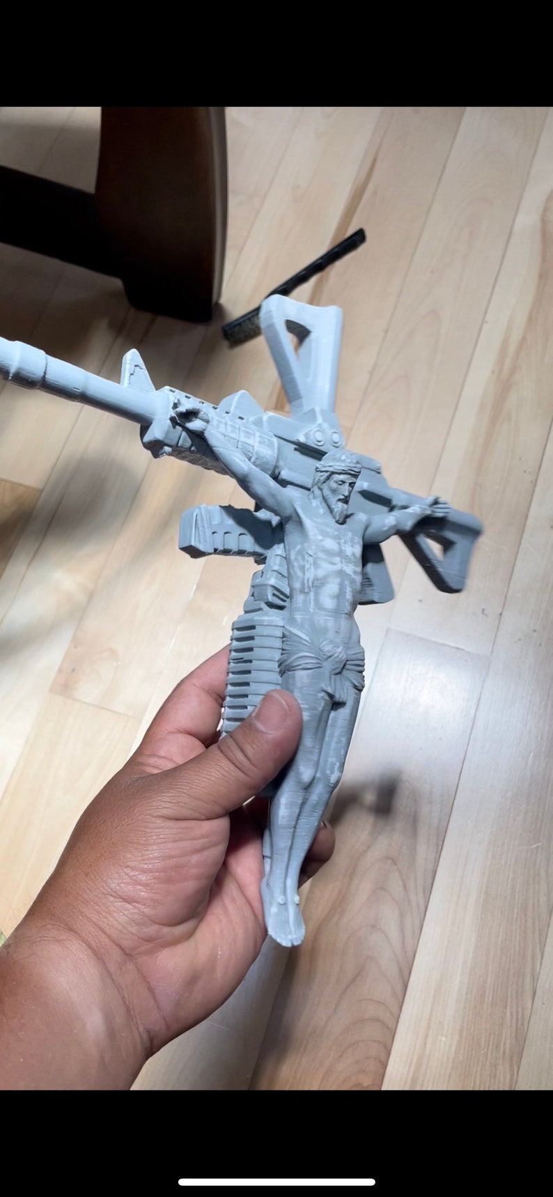 American Jesus, AR-15 Crucifix, Jesus Art, Wall / Jesus Crucifix. Guns ...