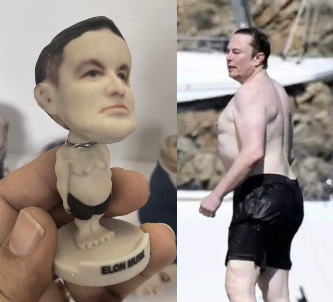 Elon Musk Beach Boy Bobble Head / Political Sculpture / Decoration ...