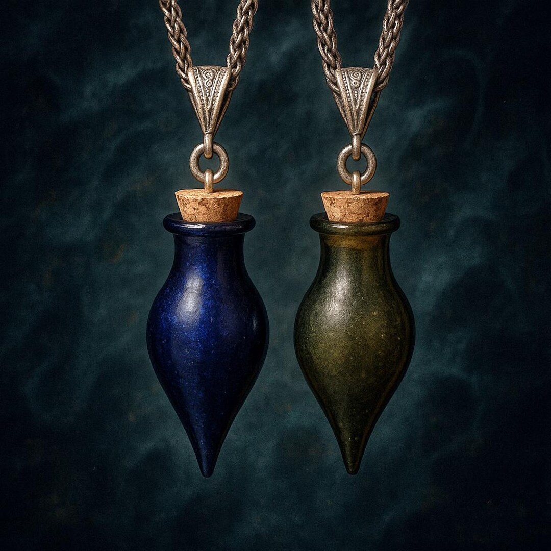 Protection Spell Bottle Necklace: Witch Salt Charm, Full Moon Blessed ...