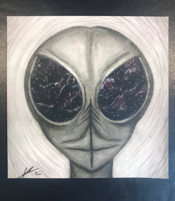 Creepy Alien Drawing