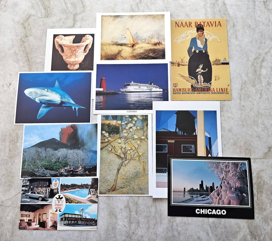 Quirky Postcards, Random Mixed Set of 10, Includes Travel Art Pop ...