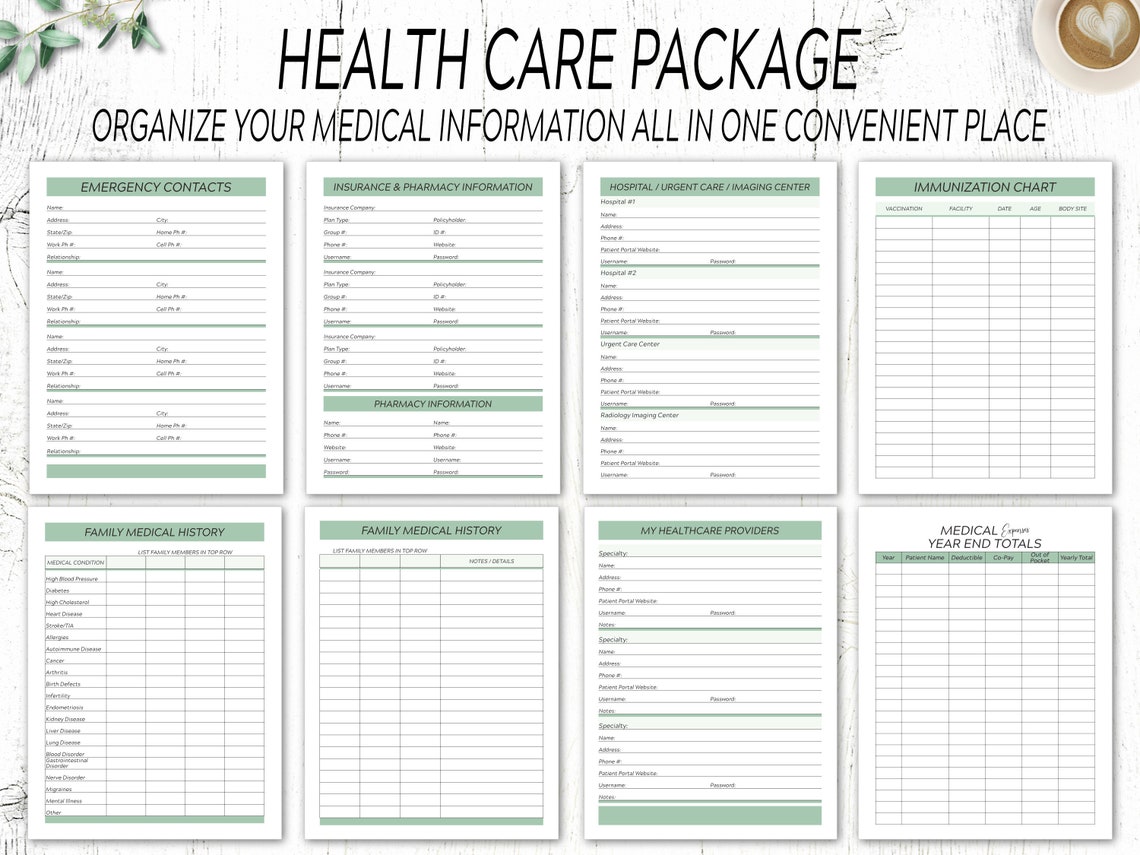 Medical Planner / Daily Wellness Planner & Symptom Tracker / - Etsy