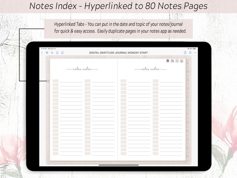 Digital Gratitude Journal With Prompts, Daily Reflection Journal for ...