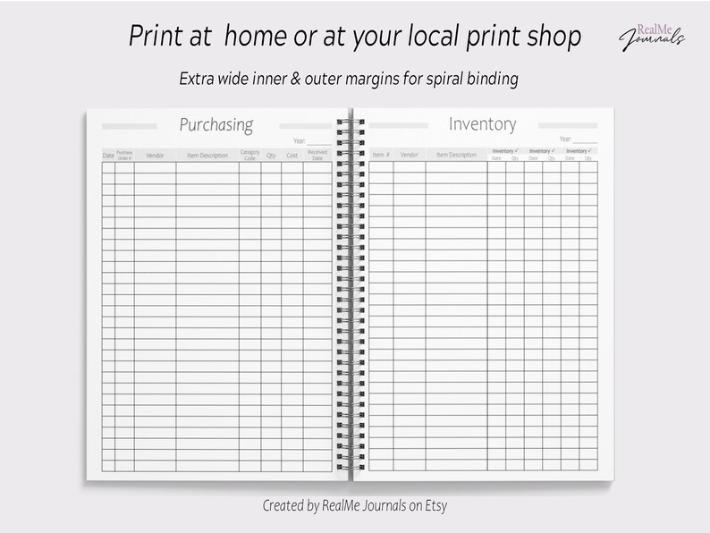 Printable Inventory Template / Inventory Management Trackers ...
