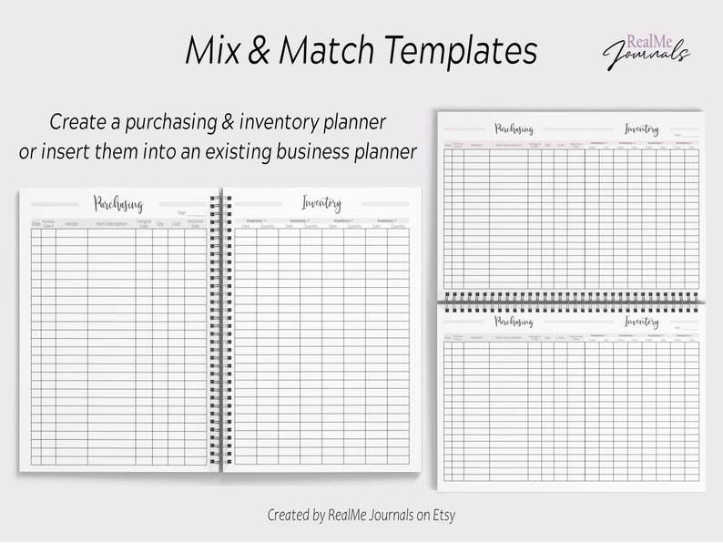 Printable Inventory Template / Inventory Management Trackers ...