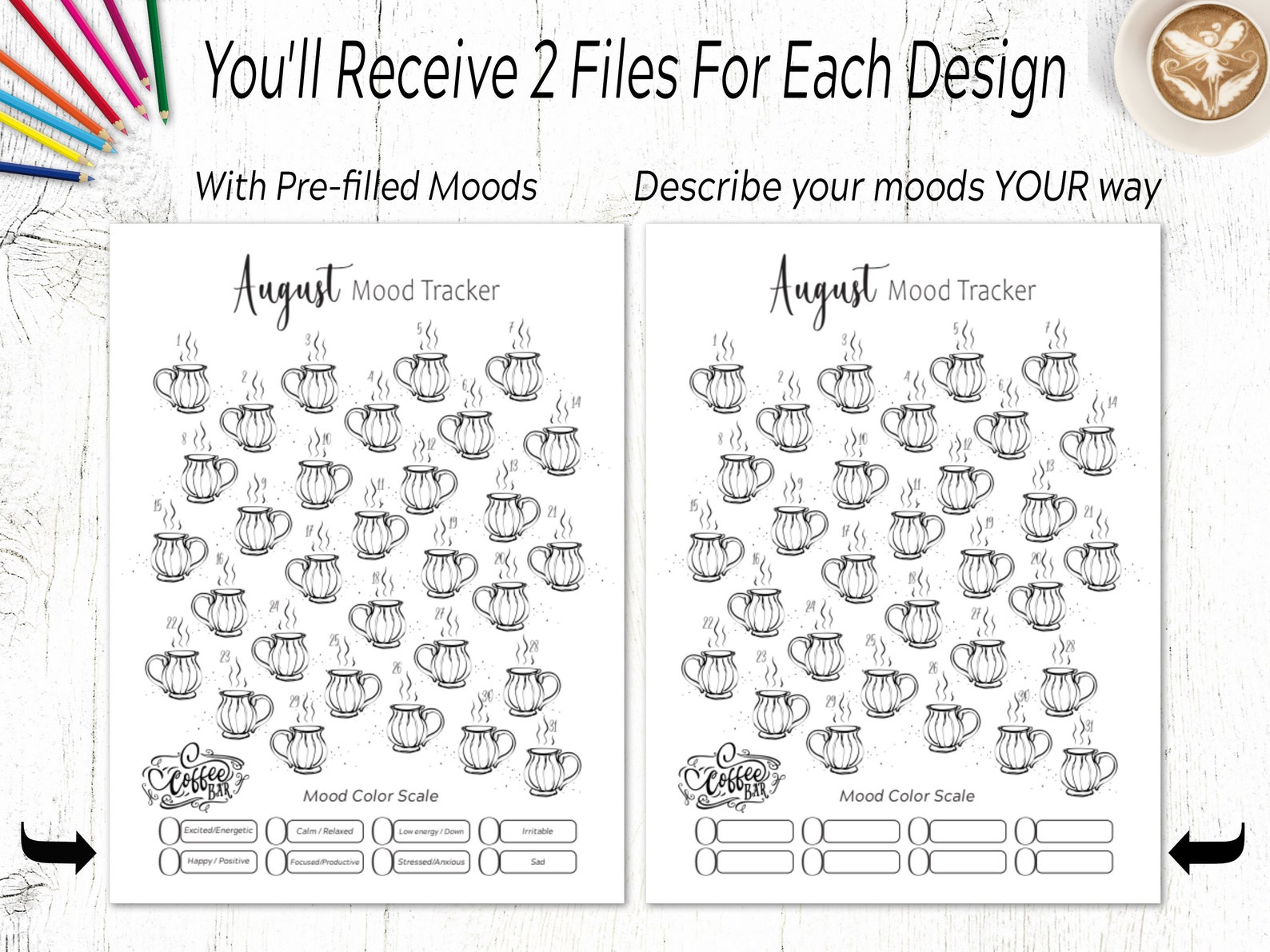 Mood Tracker Printable / Monthly Yearly Mood Tracker Journal / - Etsy
