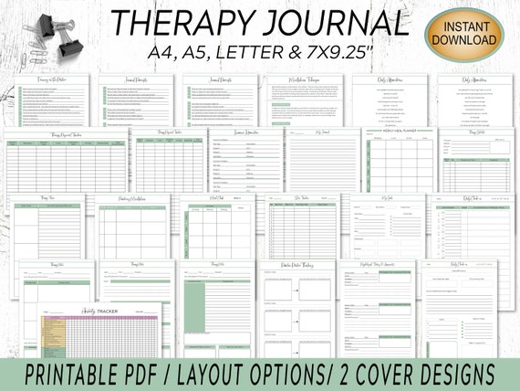 Therapy Journal Printable With Prompts / Mental Health Planner | Etsy