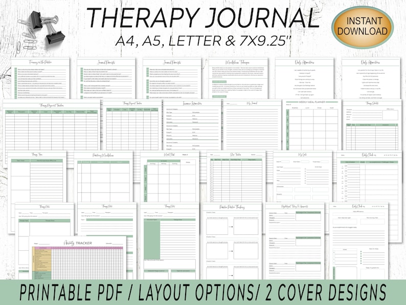 Therapy Journal Printable With Prompts / Mental Health Planner - Etsy