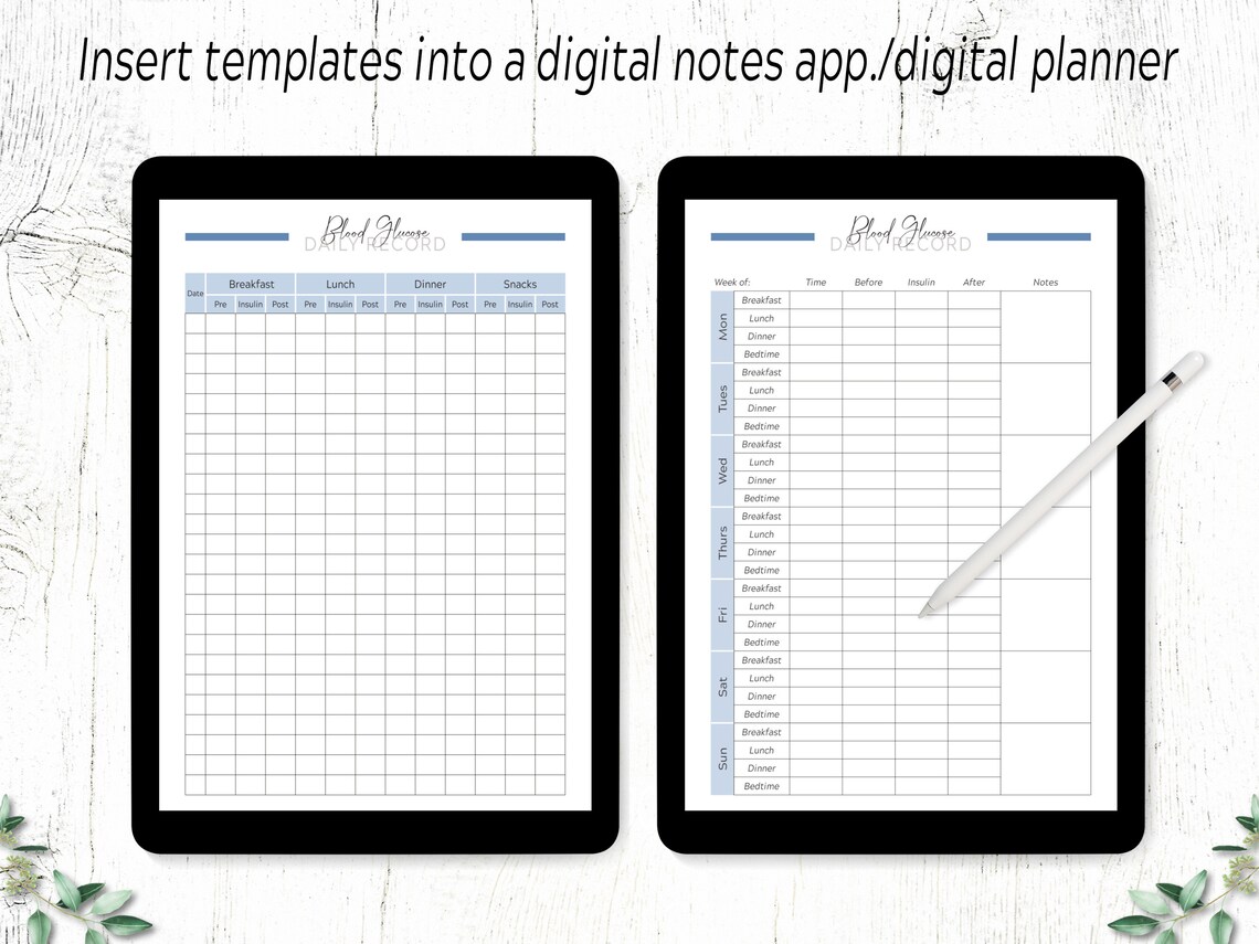 Diabetes Tracker / Printable Diabetes Templates / Diabetes Log With ...