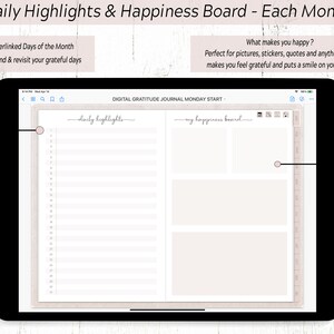 Digital Gratitude Journal With Prompts, Daily Reflection Journal for ...