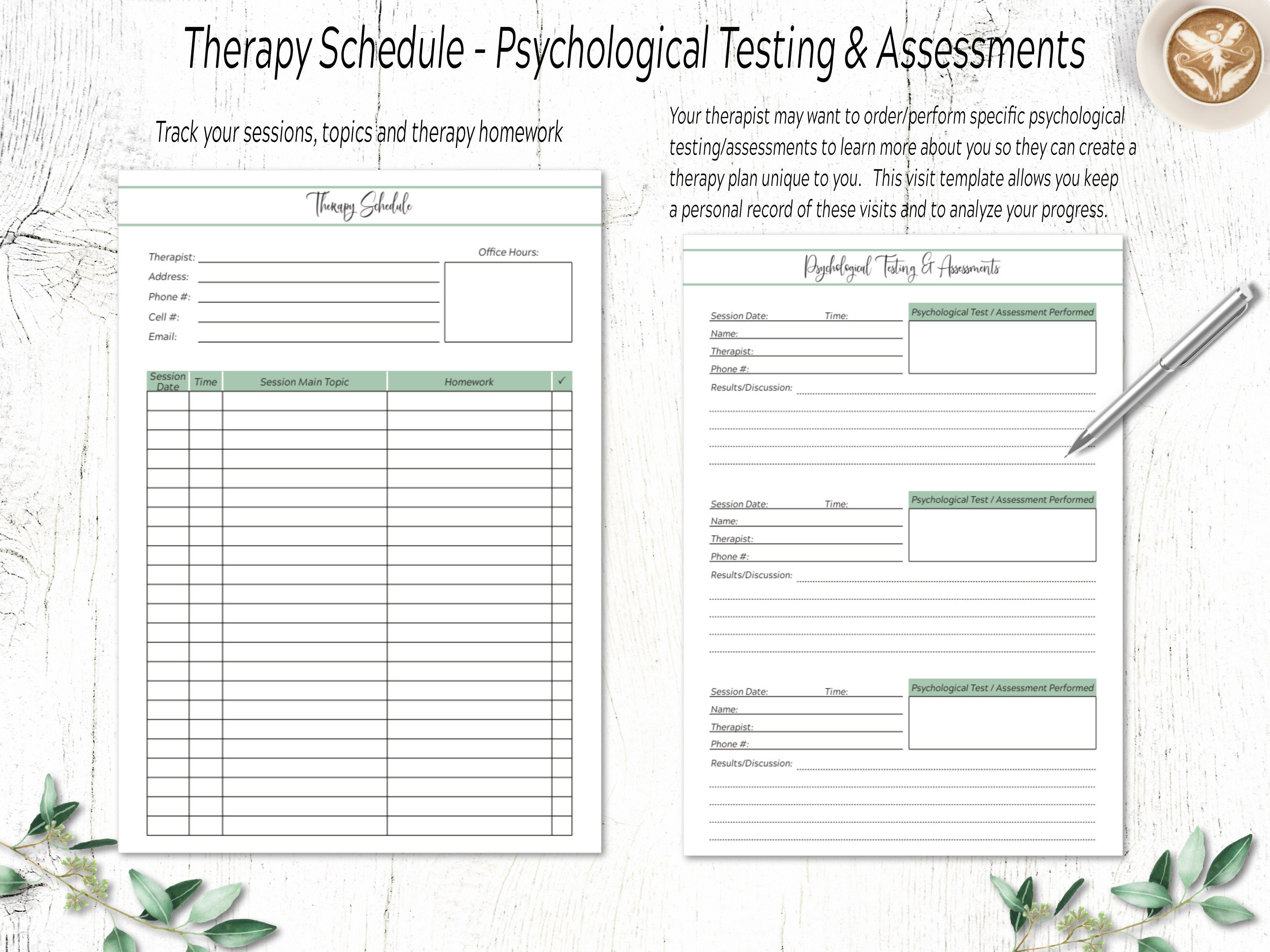 Therapy Journal Printable With Prompts / Mental Health Planner | Etsy