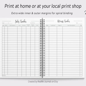 Sales Tracker Printable / Sales Tracker for Small Business / Order Tracker Template / Returns ...