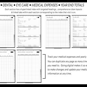 Digital Medical Planner / Digital Health Tracker With 5 Customizable ...