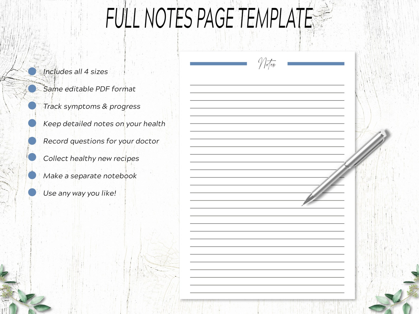 Allergy Log / Printable Allergy List / Allergy Tracker Templates for ...