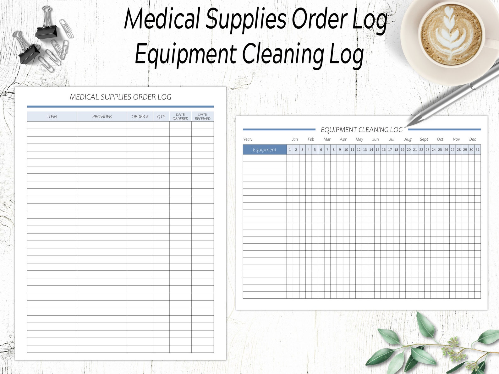 Medical Equipment & Supplies Logbook: DME Tracker (digital Download) - Etsy