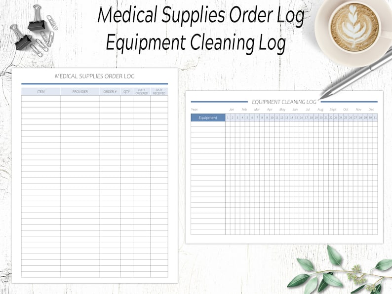 Medical Equipment & Supplies Logbook: DME Tracker (digital Download) - Etsy