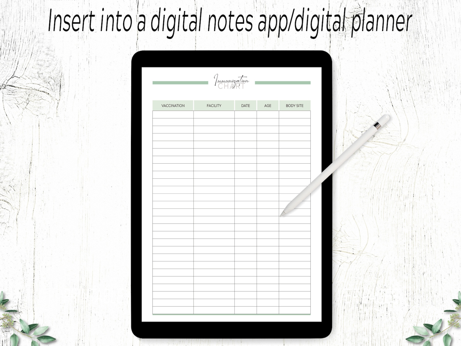 Immunization Record / Vaccination Record / Immunization Tracker With ...