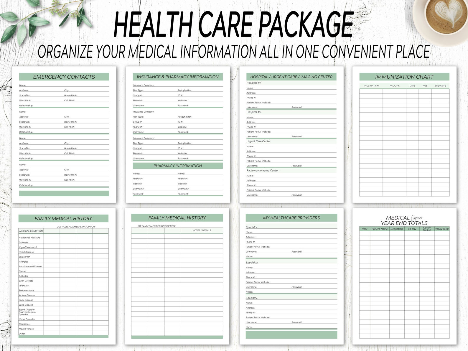 Medical Planner / Daily Wellness Planner & Symptom Tracker / - Etsy