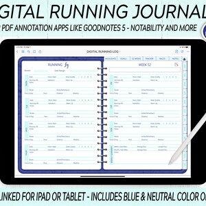 Digital Running Log / 365 Day Running Journal / Marathon | Etsy