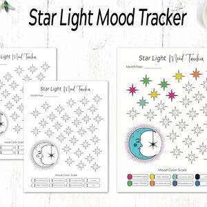 Mood Tracker Bundle / 7 Digital Mood Tracker Printable Inserts / Mood ...