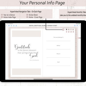 Digital Gratitude Journal With Prompts, Daily Reflection Journal for ...