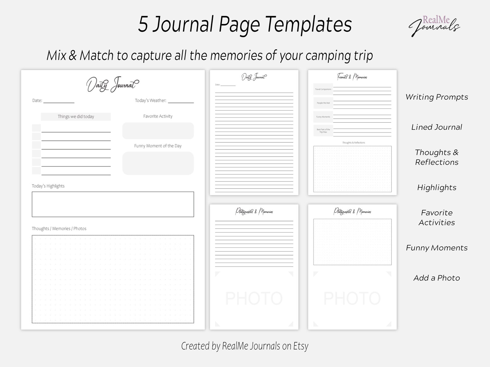 Camping Journal Printable Templates: RV Trip Planner (digital Download ...